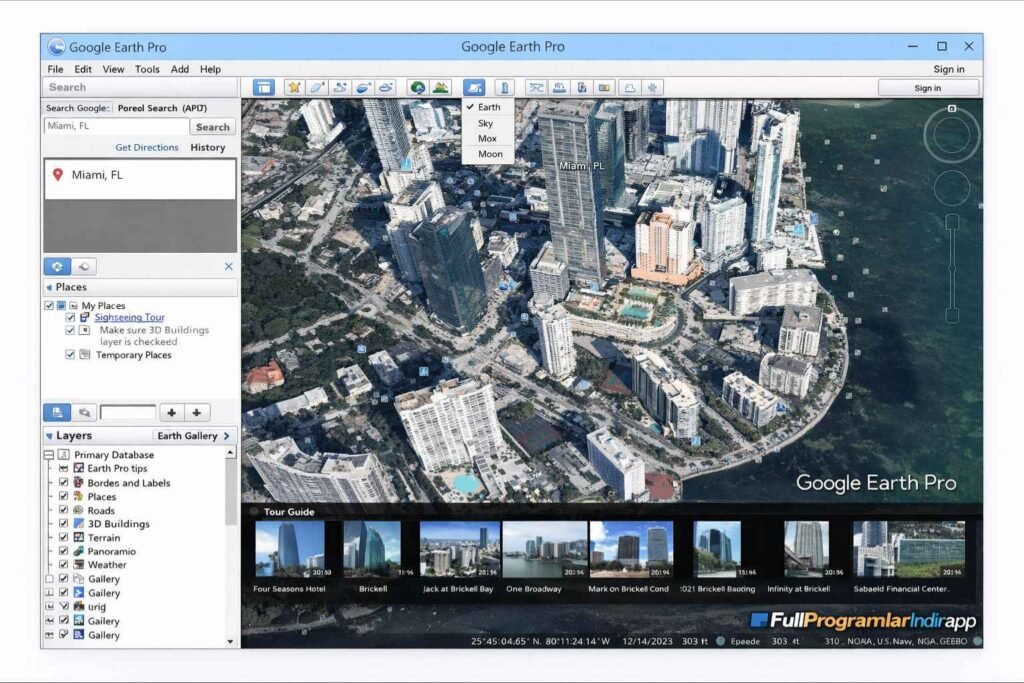 Google Earth Pro (v7.3.6.10441) Ücretsiz İndir Full Türkçe 2026